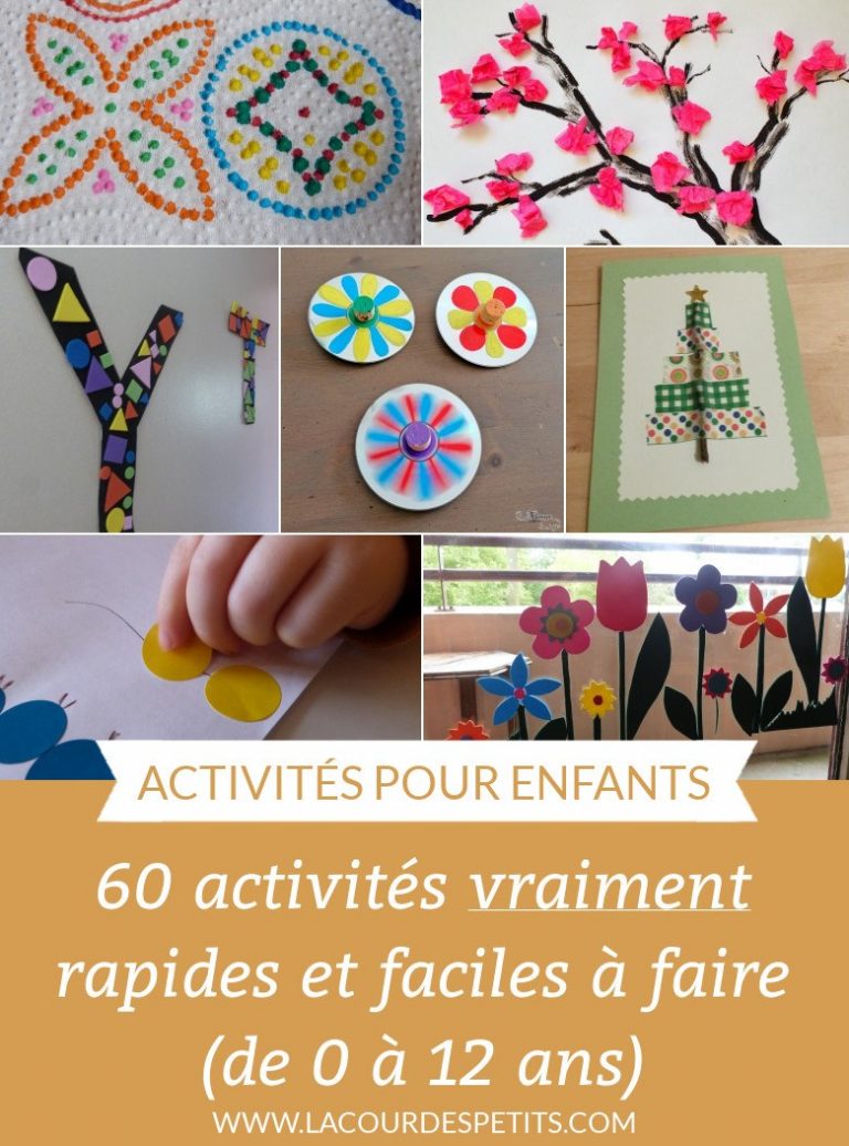 60 activités manuelles faciles et rapides |La cour des petits